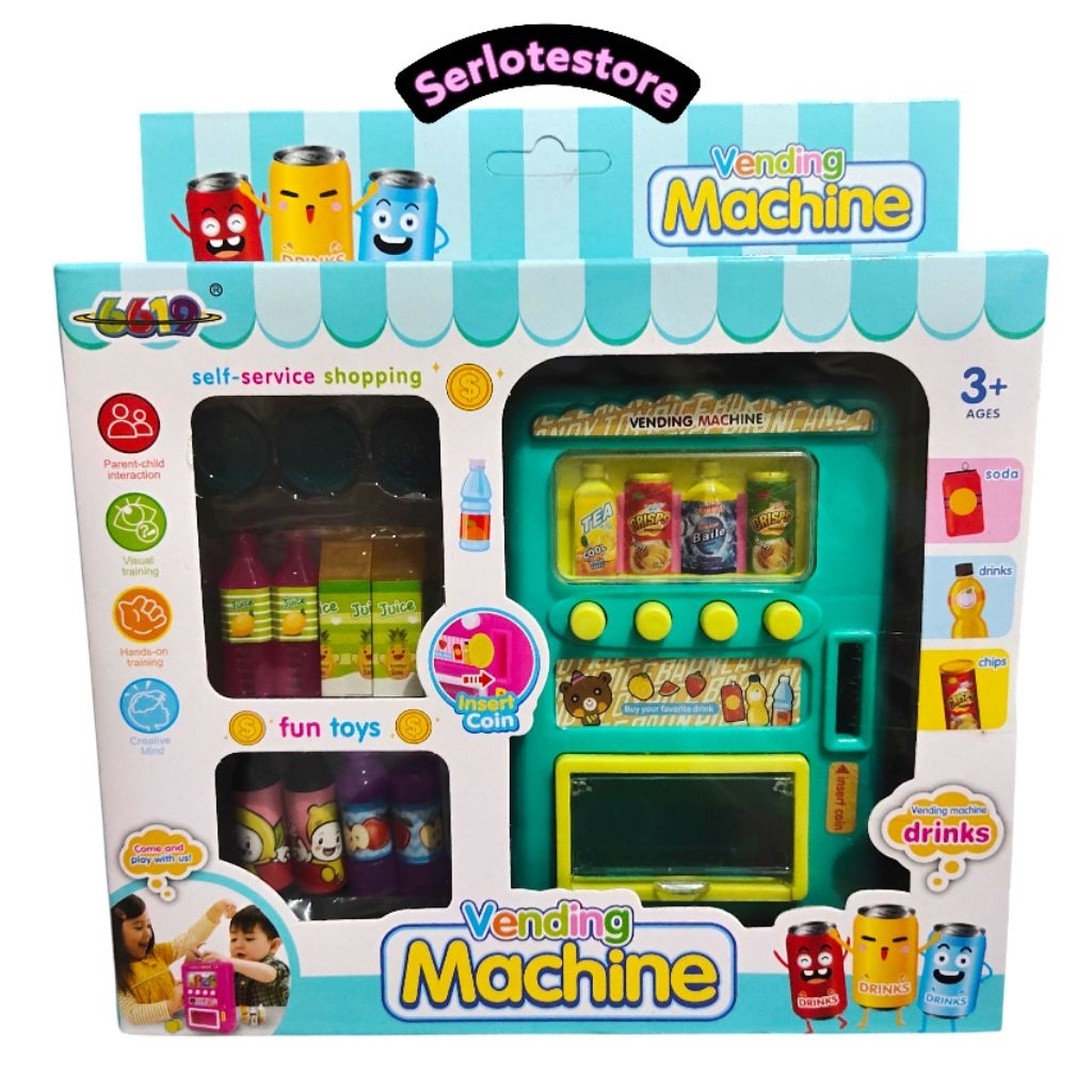 MESIN Children's Toy Vending Machine Automatic Drink Machine | Shopee ...
