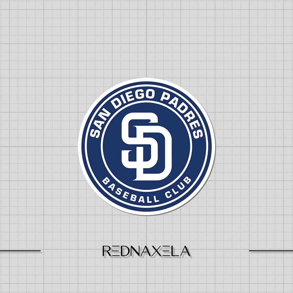 San Diego Padres Logo 3 Baseball Vinyl Stickers Outdoor Suitcase ...