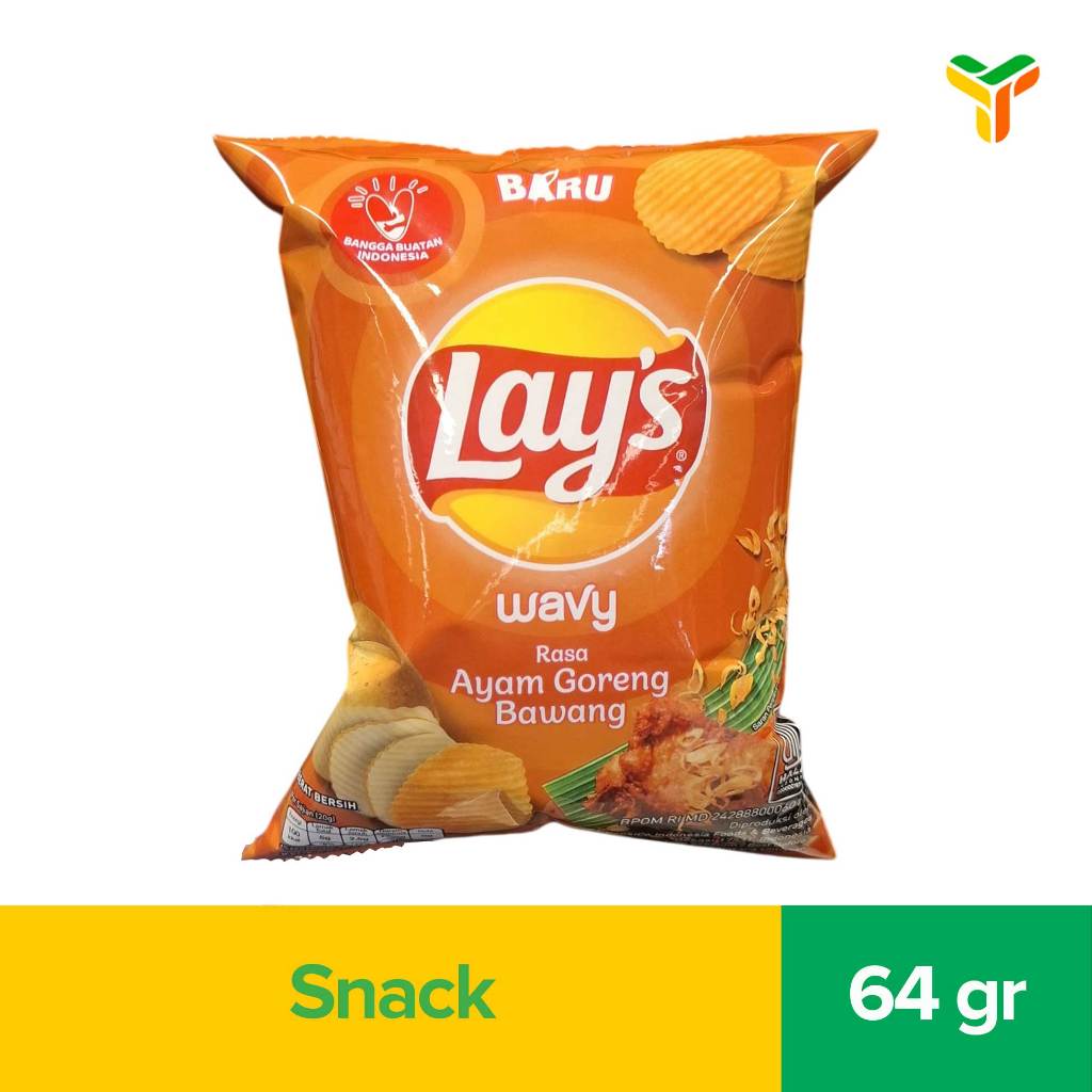 Lays Wavy Fried Chicken Onion Flavor Gram64 | Shopee Philippines