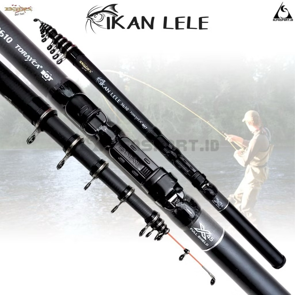 Elegant Full Black Handsome Catfish Rod | Shopee Philippines