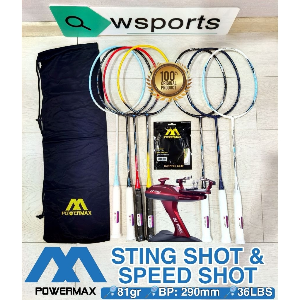 Original Power Max POWERMAX STING SPEED SHOT 36LBS Badminton Racket ...
