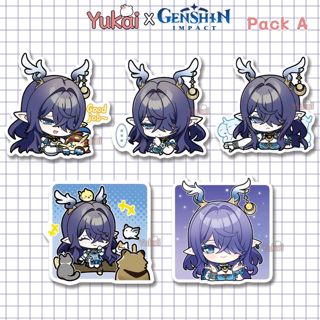 Lauma Genshin Impact Premium Sticker - Waterproof Anime Sticker Pack ...