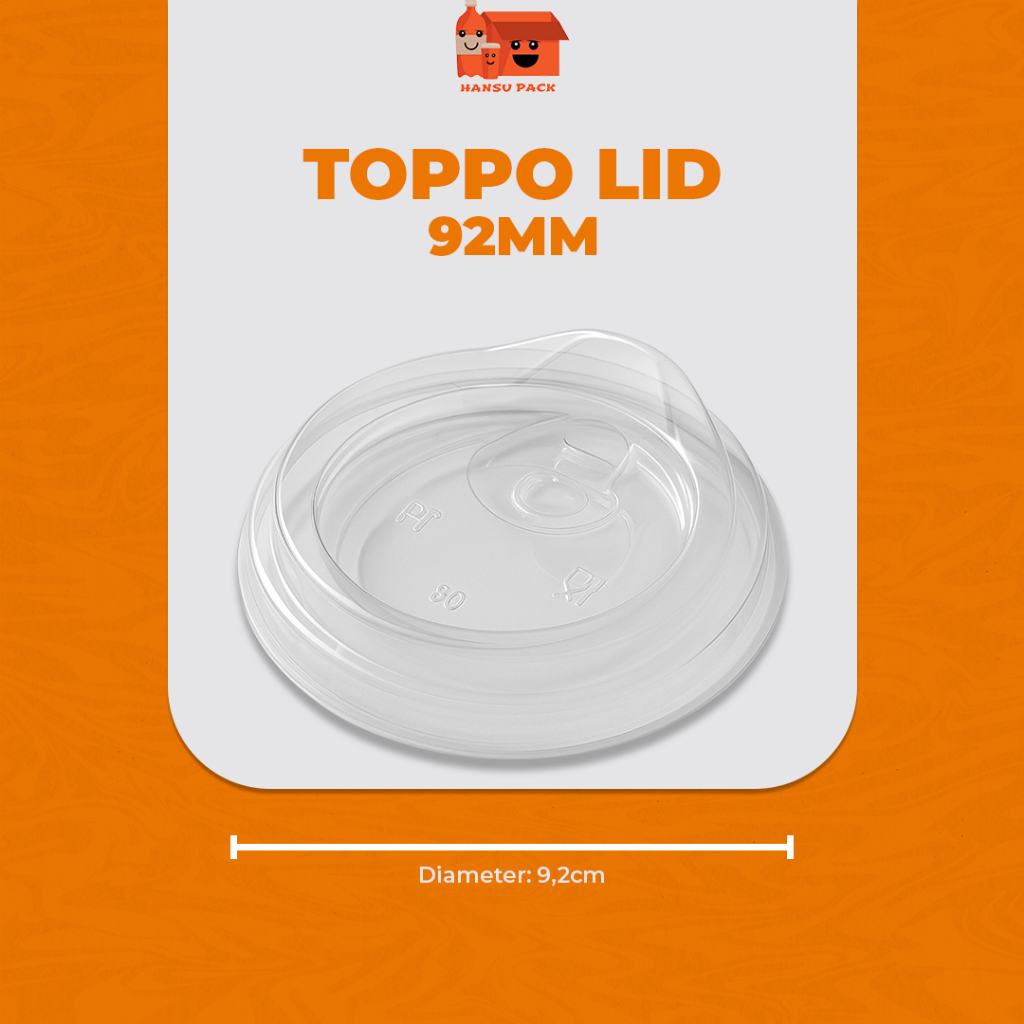 (50pc) Toppo Lid Cup PLP Plastic Cup Lid (92mm) | Shopee Philippines