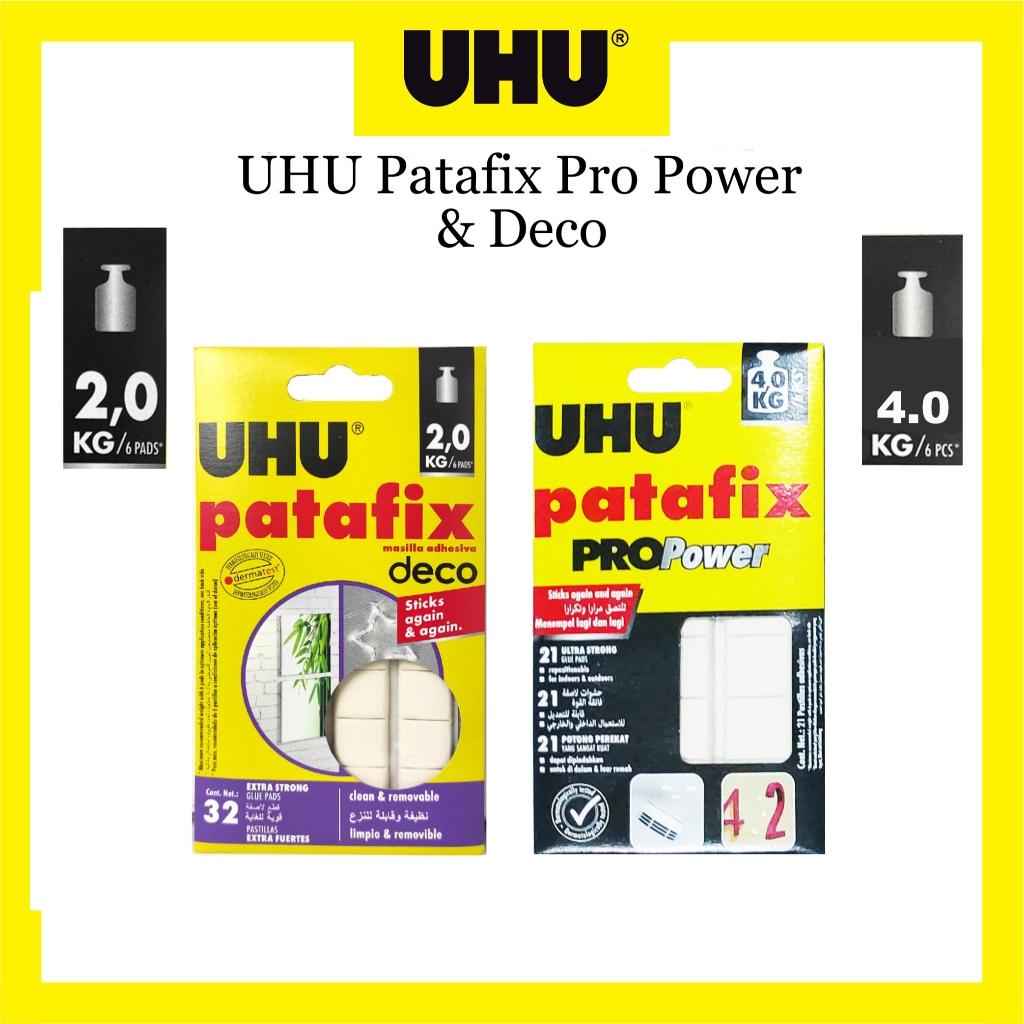 UHU Patafix Deco & Pro Power Practical Multipurpose Adhesive Glue ...