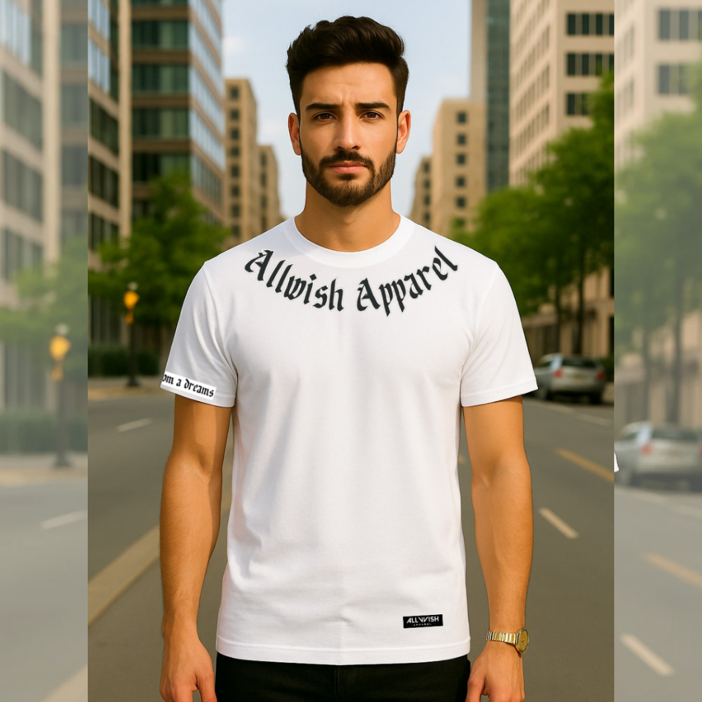 Allwish Apparel Cotton 24s White Distro Shirt for Men and Women - Neck ...