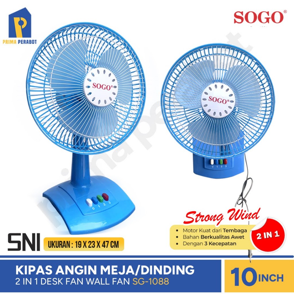 Desk Fan 10" SOGO SG-1088 SNI Certified | Shopee Philippines