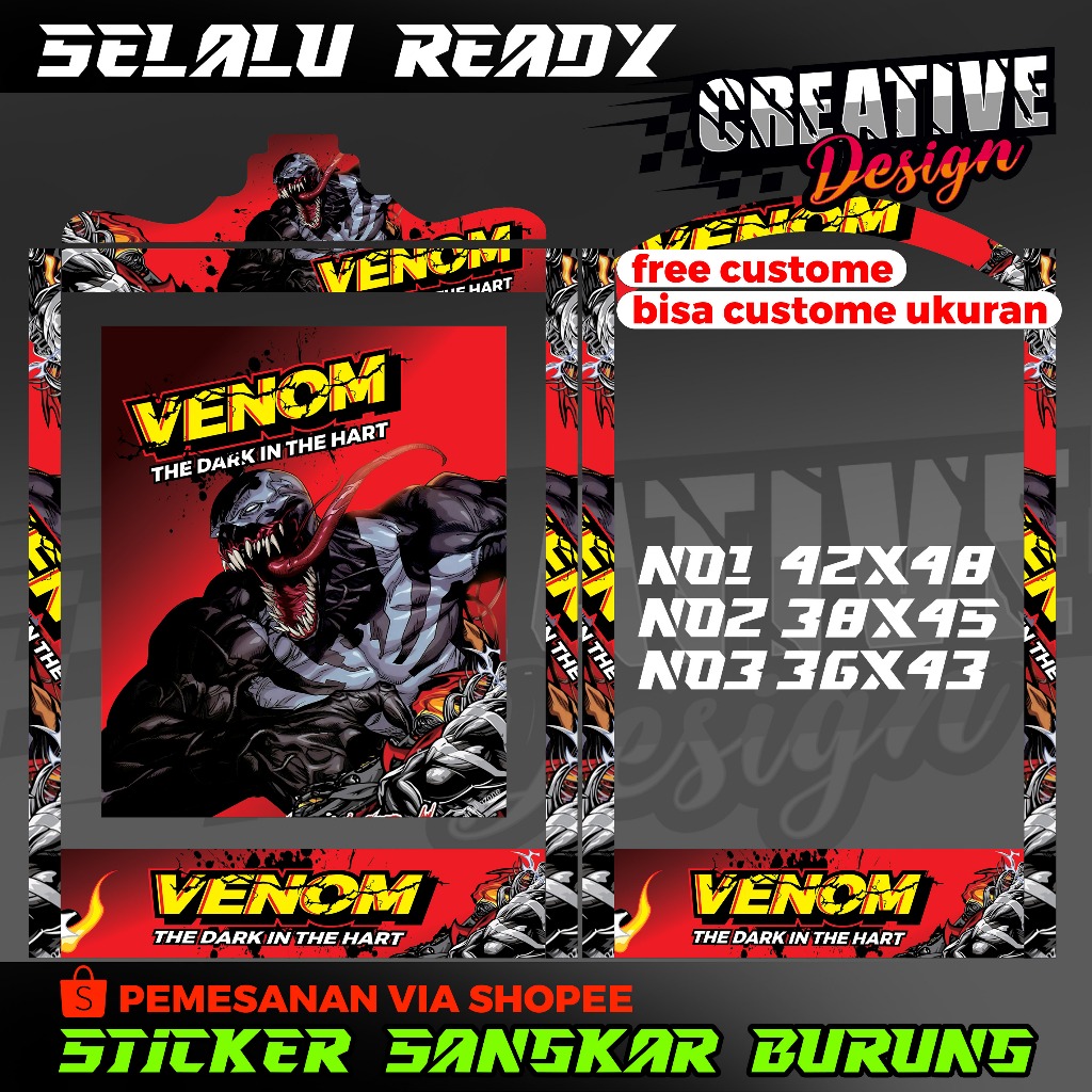 VENOM/ BOX CAGE STICKER BIRD BOX CAGE STICKER | Shopee Philippines