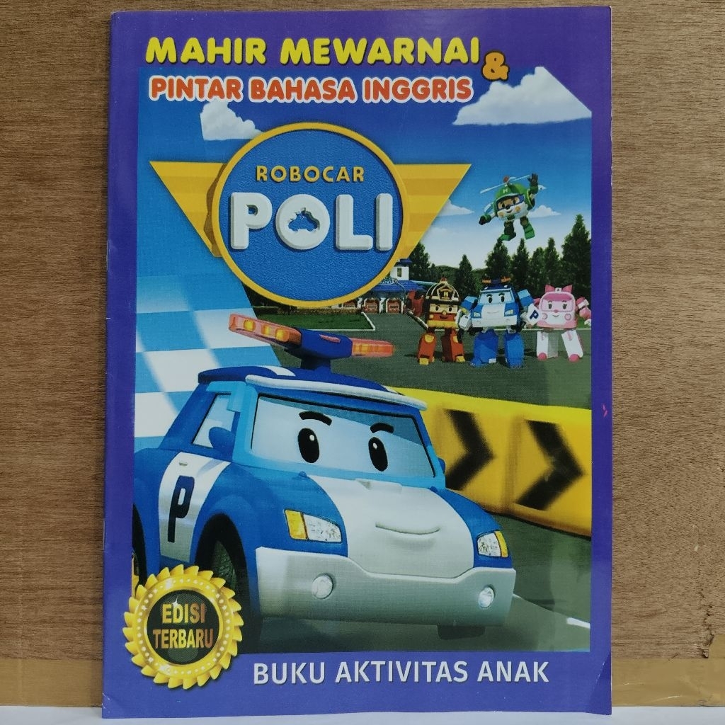 [Coloring Book] Robocar Poli + Smart English for PAUD & TK | Shopee ...