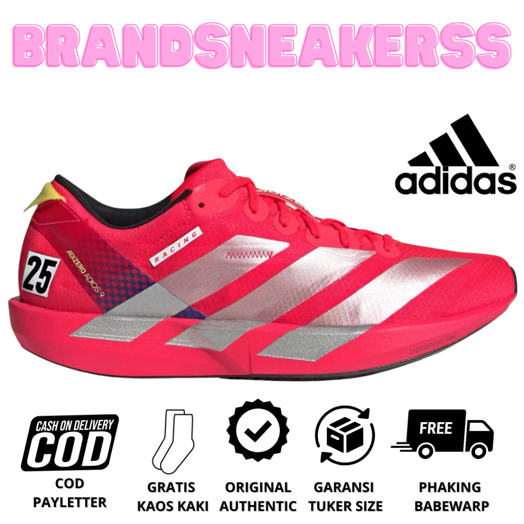 Adidas Adizero Adios 9 Lucid Red Silver Metallic Pure Sulfur Original ...