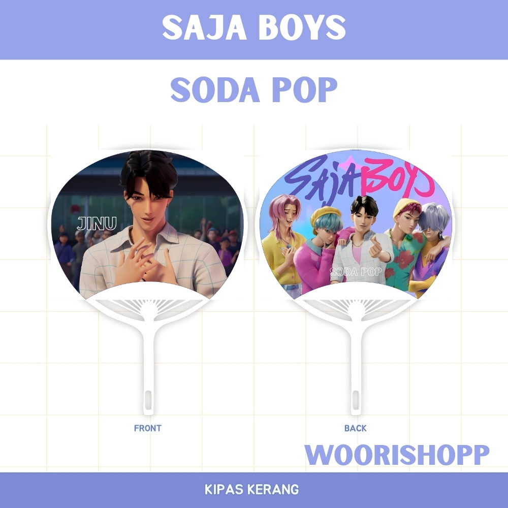 DEMON HUNTERS HAND FAN ONLY BOYS SODA POP SHELL UCHIWA FAN KPOP ...