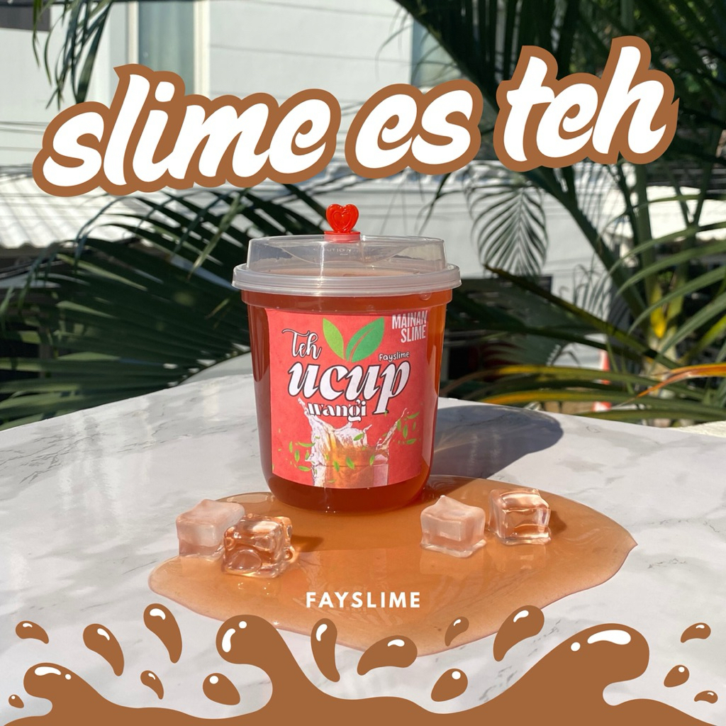 Slime iced tea ucup fragrant | Water slime 300ml | Drink-shaped water ...