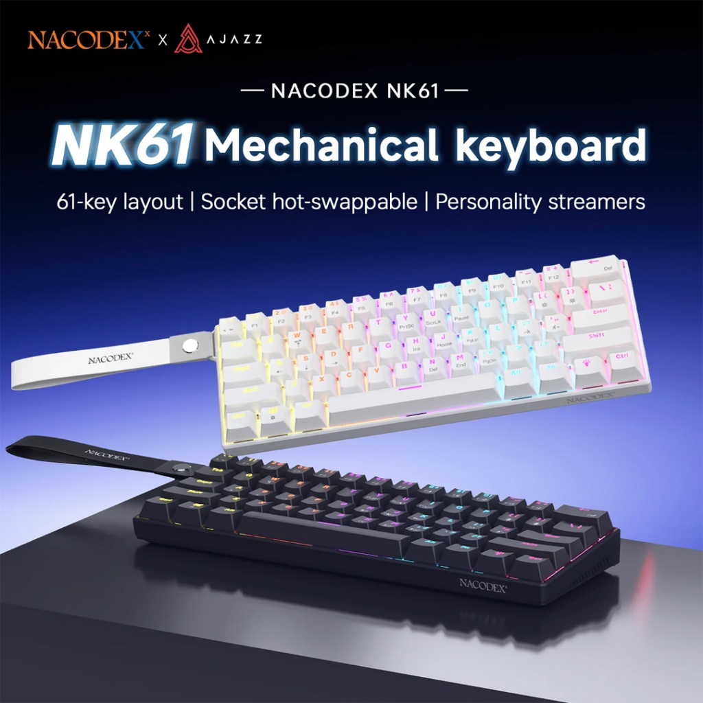Ajazz x Nacodex NK61 | NK-61 RGB Mechanical Gaming Keyboard | Shopee ...