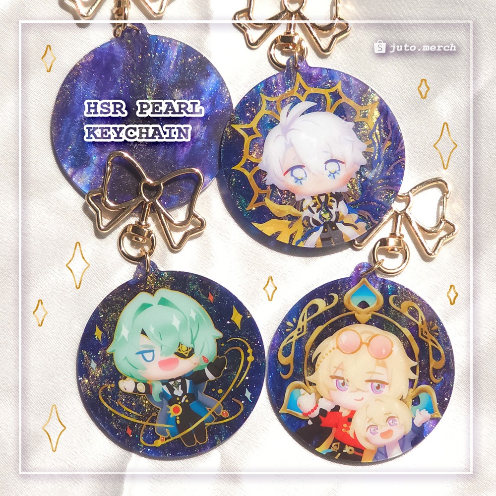 HONKAI STAR RAIL PEARL GLITTER KEYCHAIN PHAINON ANAXA AVENTURINE (HSR ...