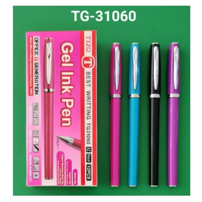 Gel Ink Pen Tizo TG-31060 Office Gel Pen 0.7mm Black (1 Box contains 12 ...