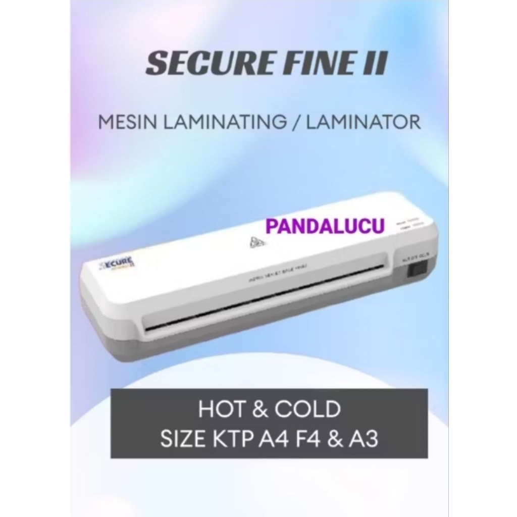 MESIN SECURE FINE II size A3 ~ Laminating Machine Laminator/ Plastic ...