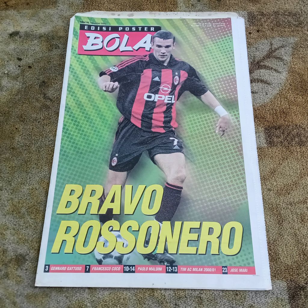 Tabloid Football Magazine Poster Edition BEP 19 December 2000 Bravo ...