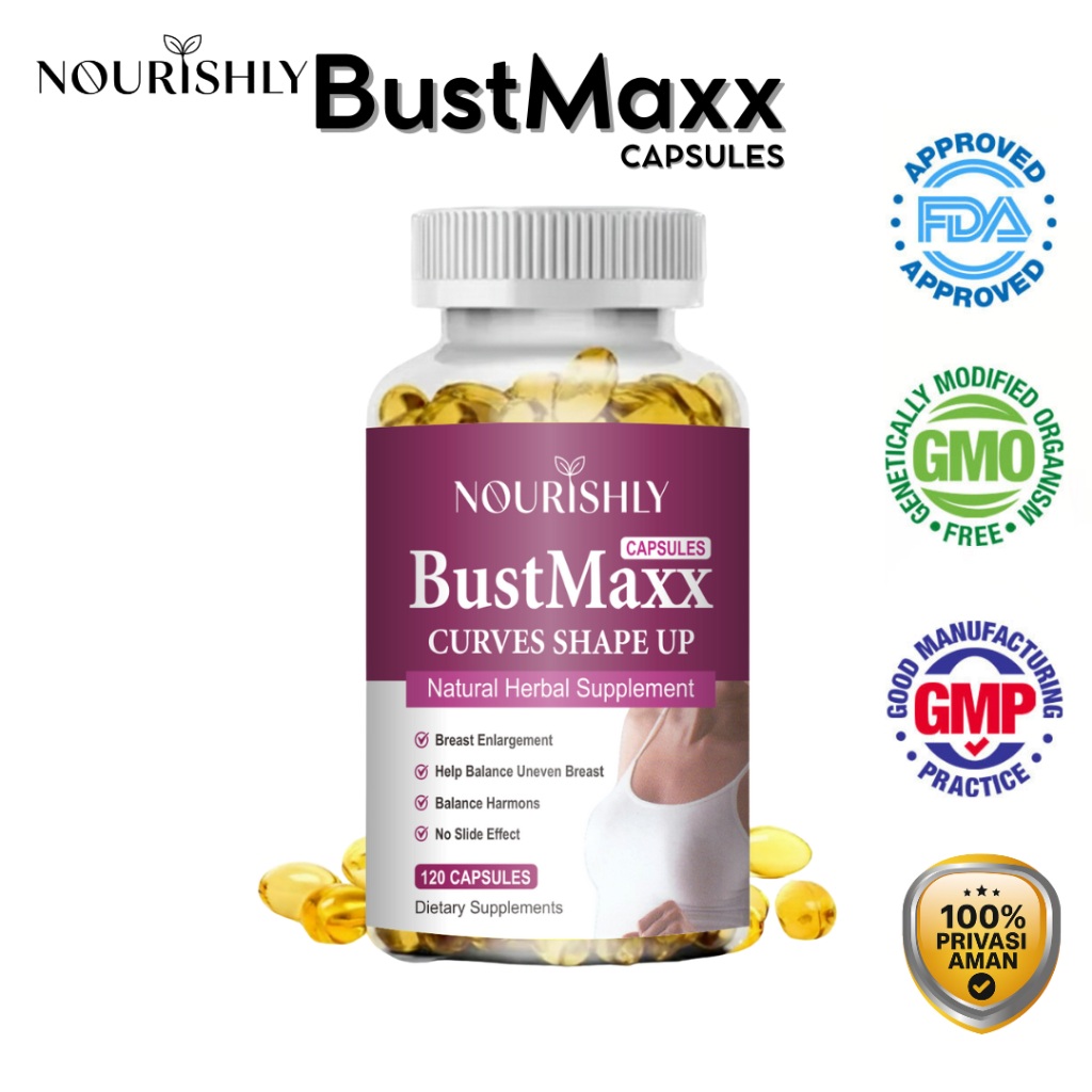 Nourishly BustMaxx Herbal Capsules – Organic Supplement for Women's ...