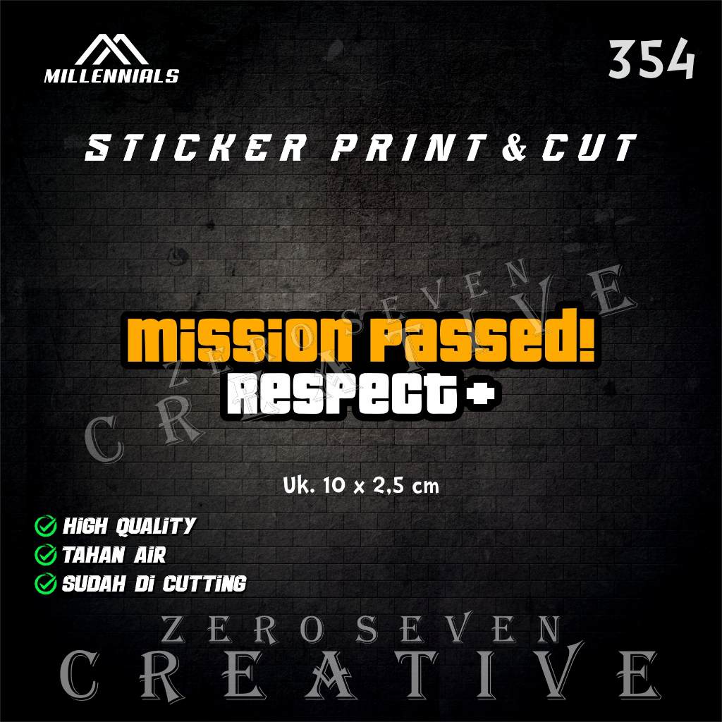 GTA MISSION PASSED RESPECT+ STICKERS RACING/S VIRAL STICKERS LAPTOP/S ...