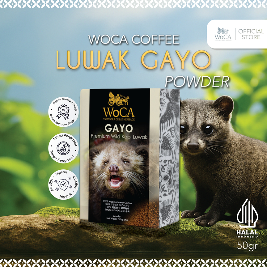 WoCA Gayo Luwak Coffee 50 grams powder | Shopee Philippines