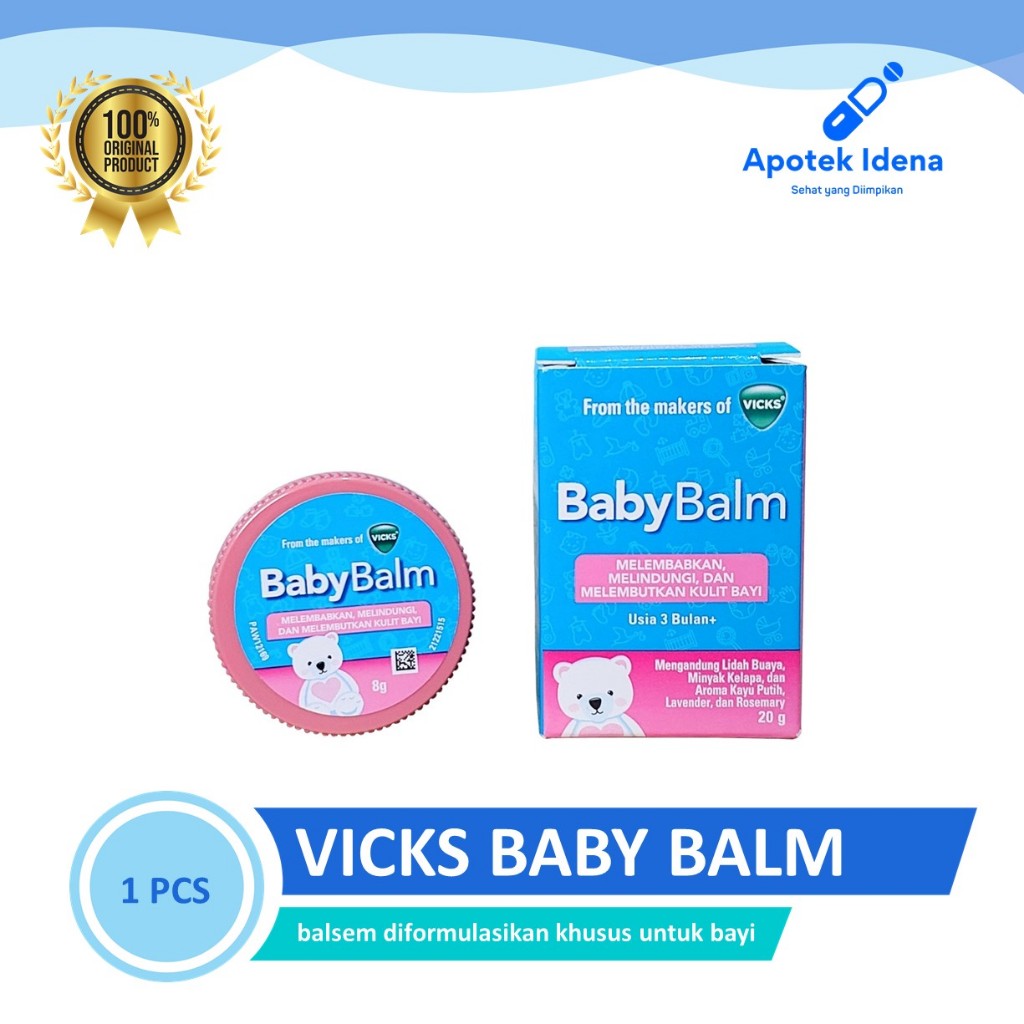 VICKS BABY BALM 8G & 20g - Soft ALOE VERA BALM and Coconut Oil | Shopee ...