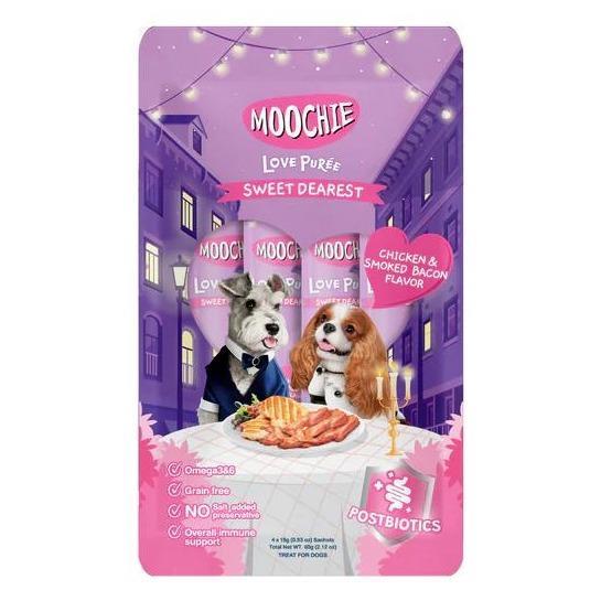 Moochie Dog Lickable Treats "LOVE PUREE" - Chicken & Bacon FlavorSMOKE ...