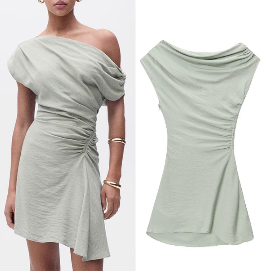 LightGreen Curvy Mini Dress 78586 (YR) | Shopee Philippines