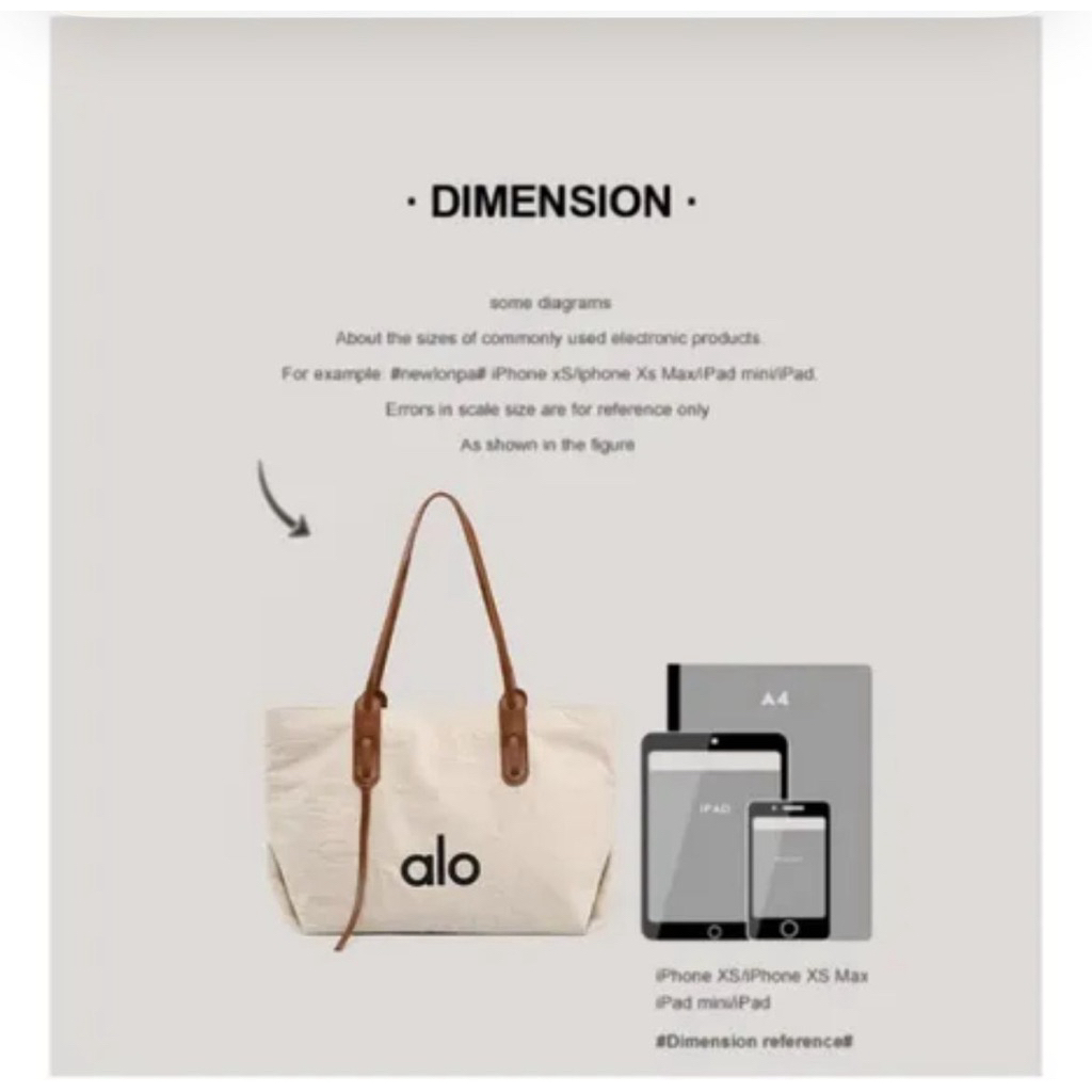New Alo Yoga Large Tote Bag Shopee Philippines
