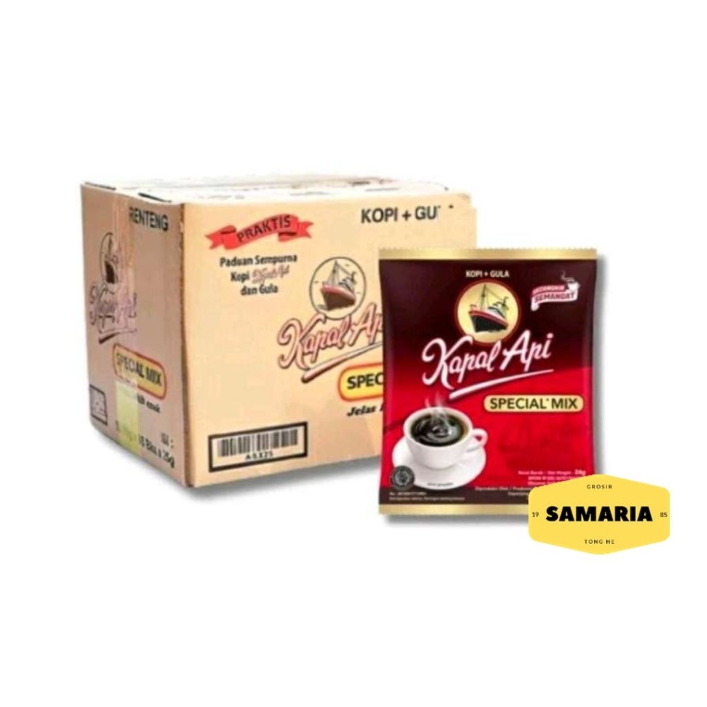 1 Box of Kapal Api Special Mix Coffee, 25 Gram Pack (Contents 12 Packs ...