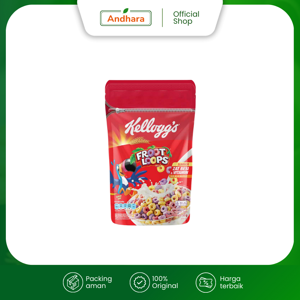 KELLOGG'S Froot Loops 55gr - Various Flavored Cereal - Delicious Kloggs ...