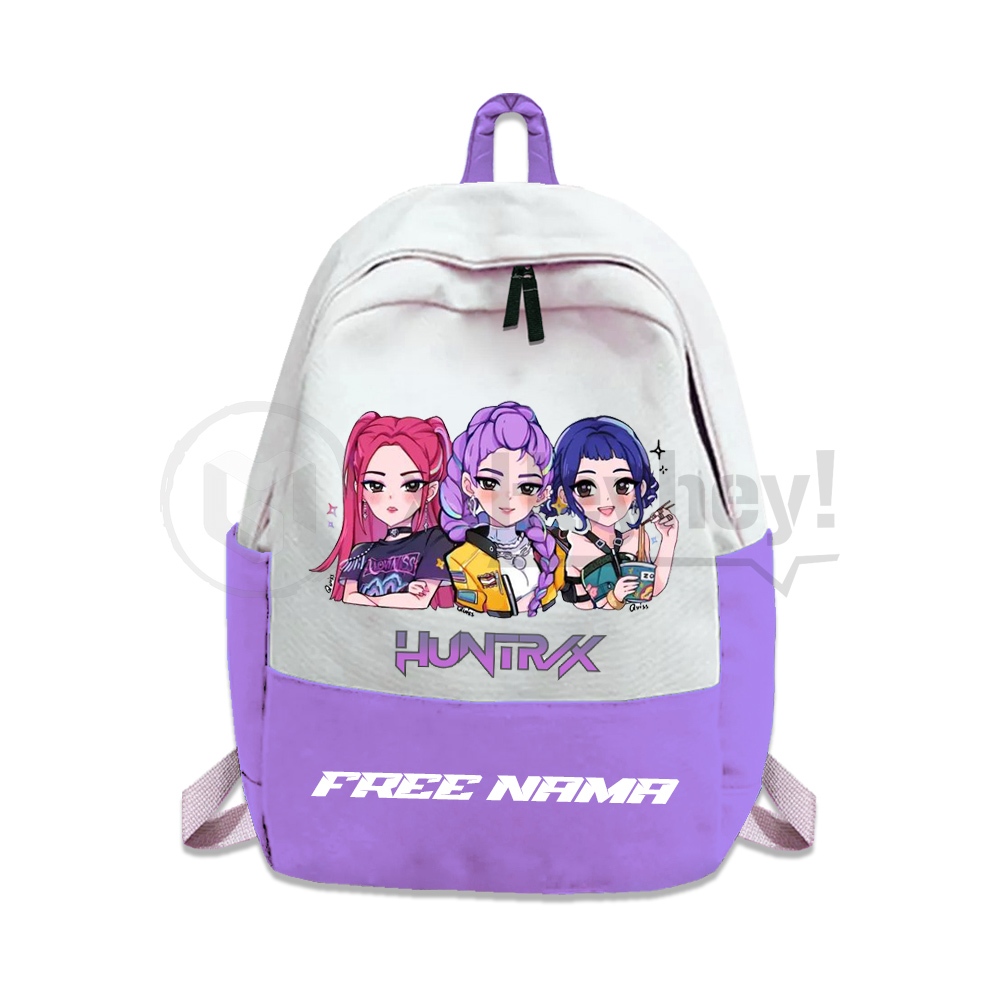 HUNTRIX KPOP DEMON HUNTERS MOTIF SCHOOL BACKPACK - FREE NAME PRINTING ...