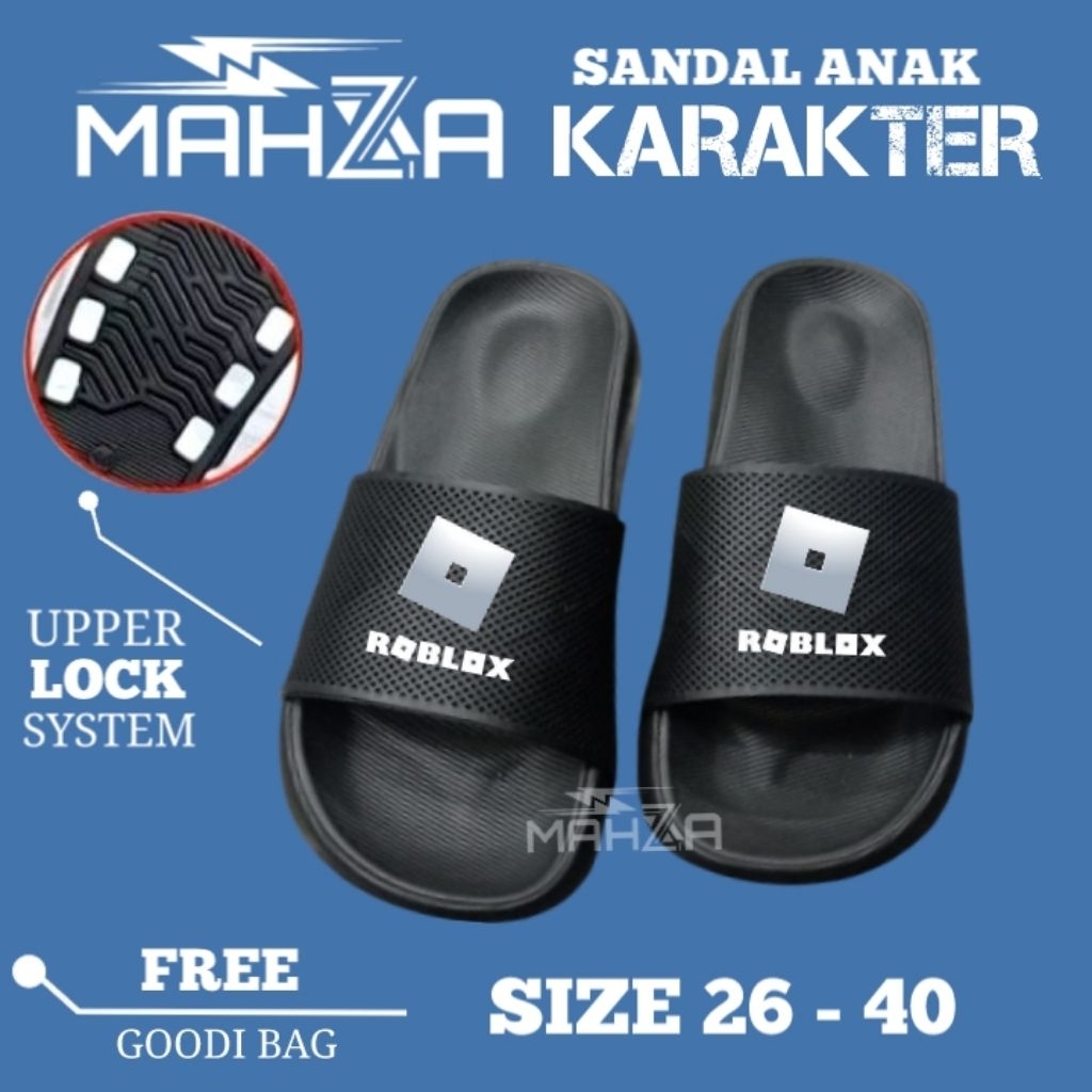 Viral Roblox Children's Rubber Sandals with Roblox Logo Characters ...