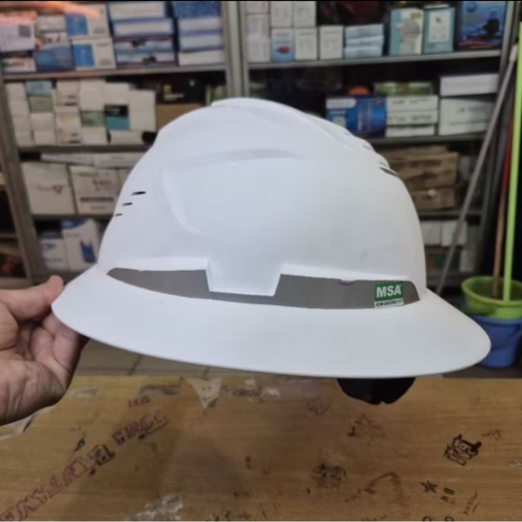 MSA safety helmet new full brim with SNI helmet full round hat choose ...
