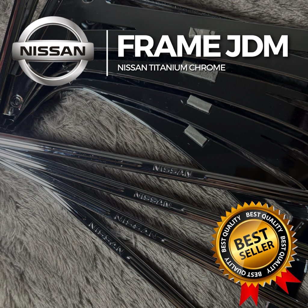 Original JDM Frame Plate Nissan Titanium Chrome JDM Japanese Plate ...