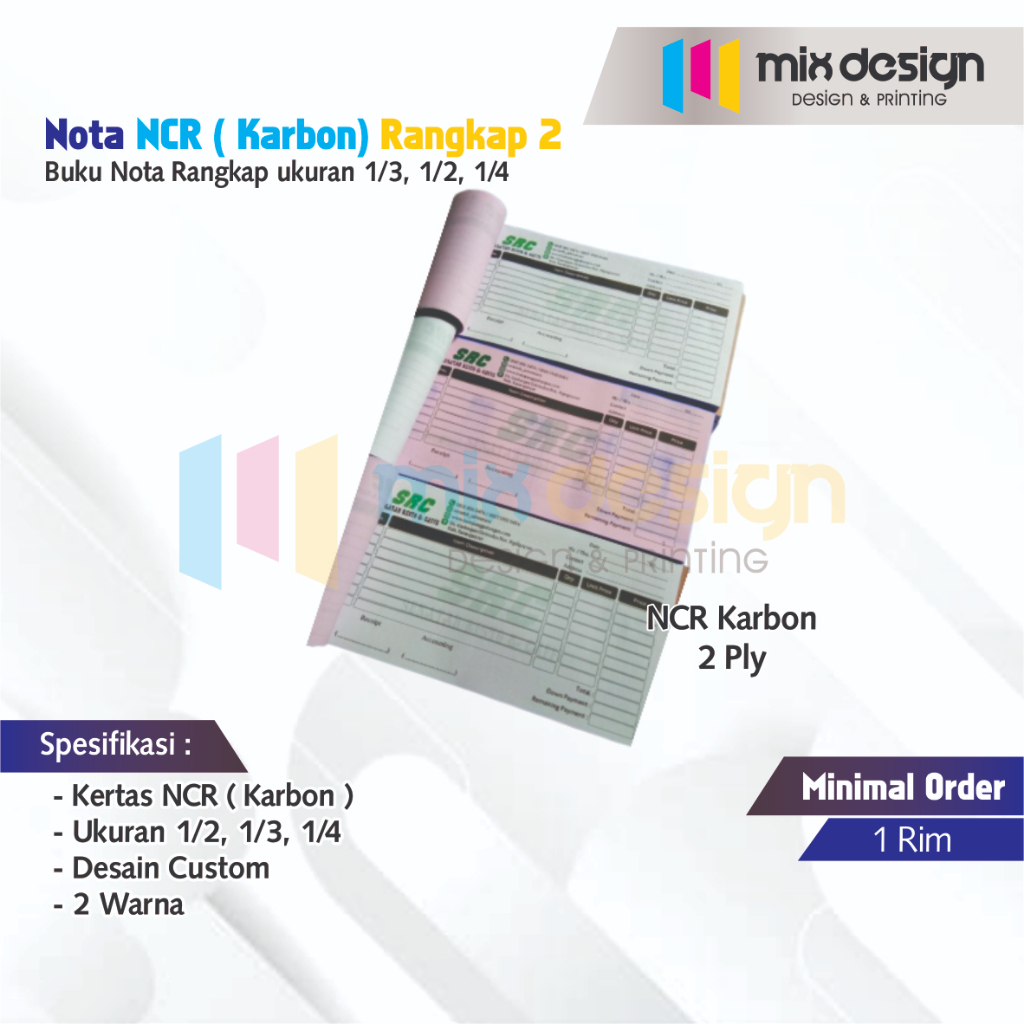 PRINT NOTES BON/ RECEIPT/ 1 RIM 2 PLY CARBON PAPER | Shopee Philippines