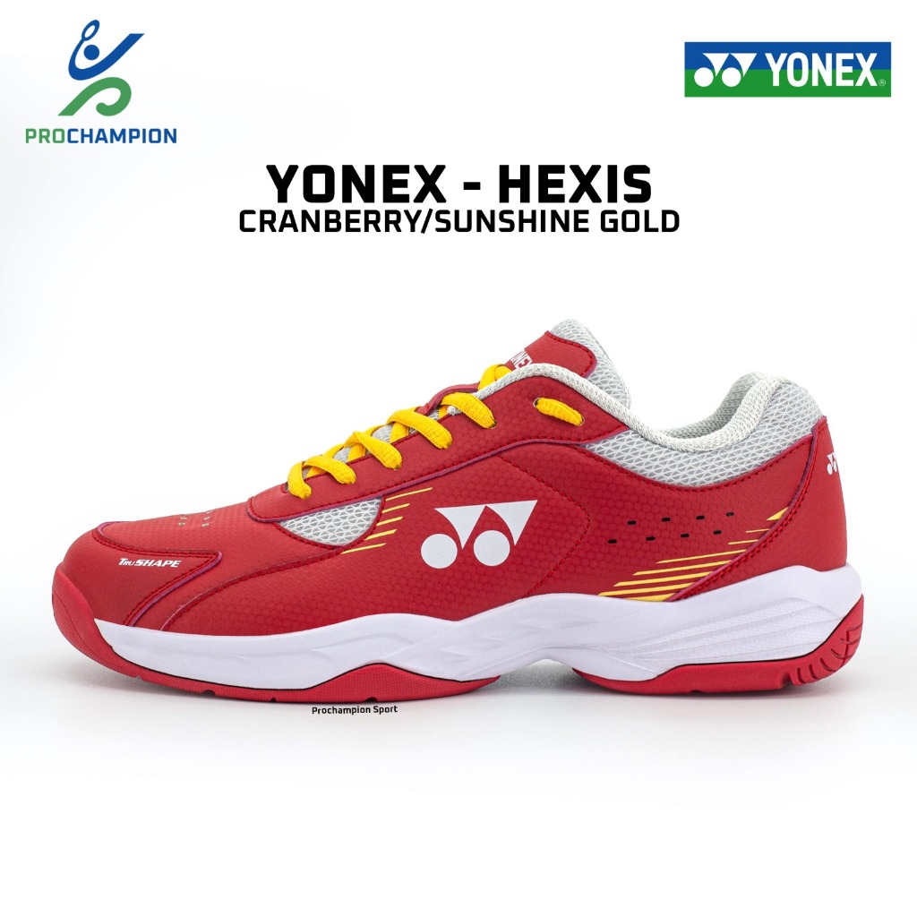 YONEX Hexis Cranberry Sunshine Gold Badminton Shoes | Shopee Philippines