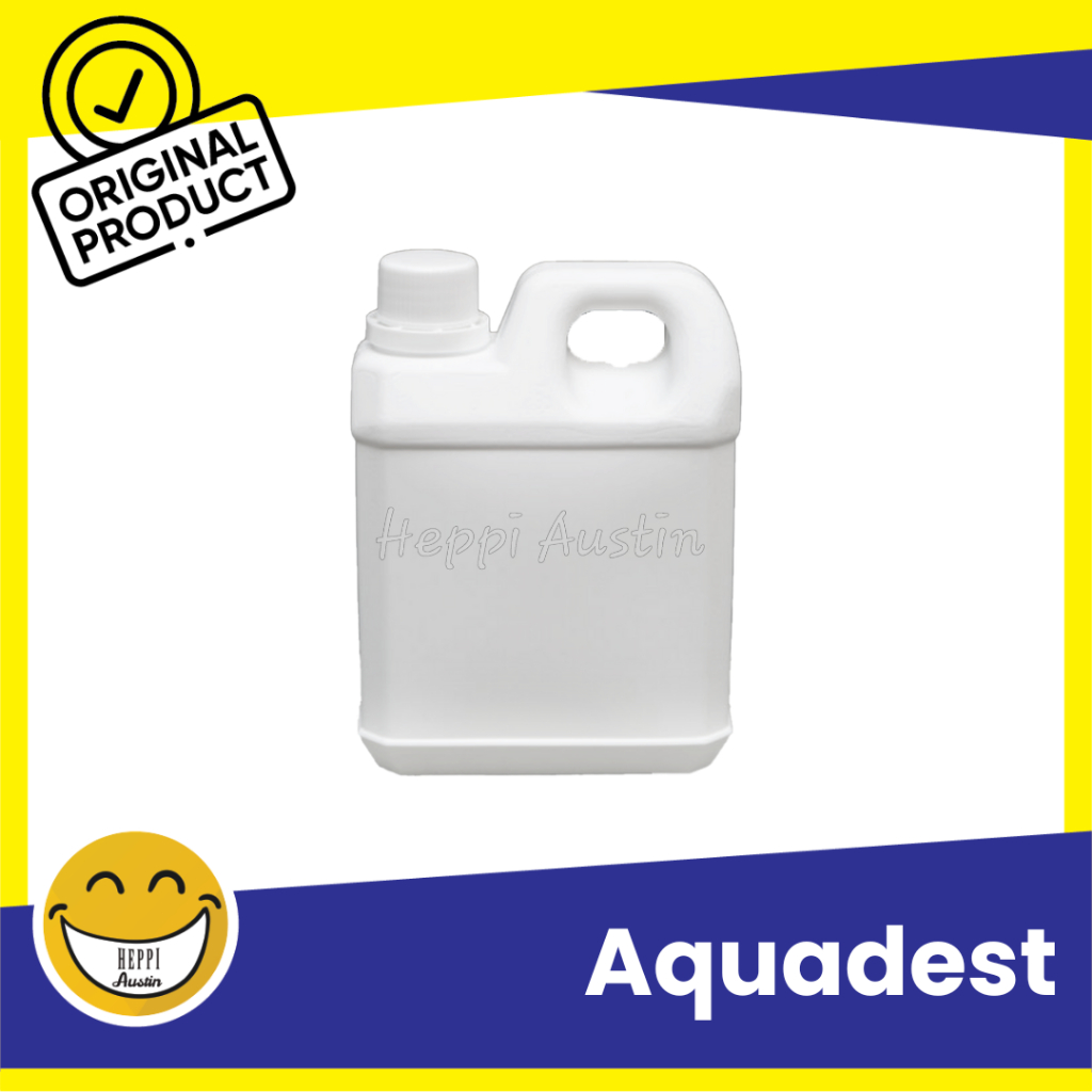 Aquades Aquadest Akuades Distilled Water 1 LT Jerry Can | Shopee ...