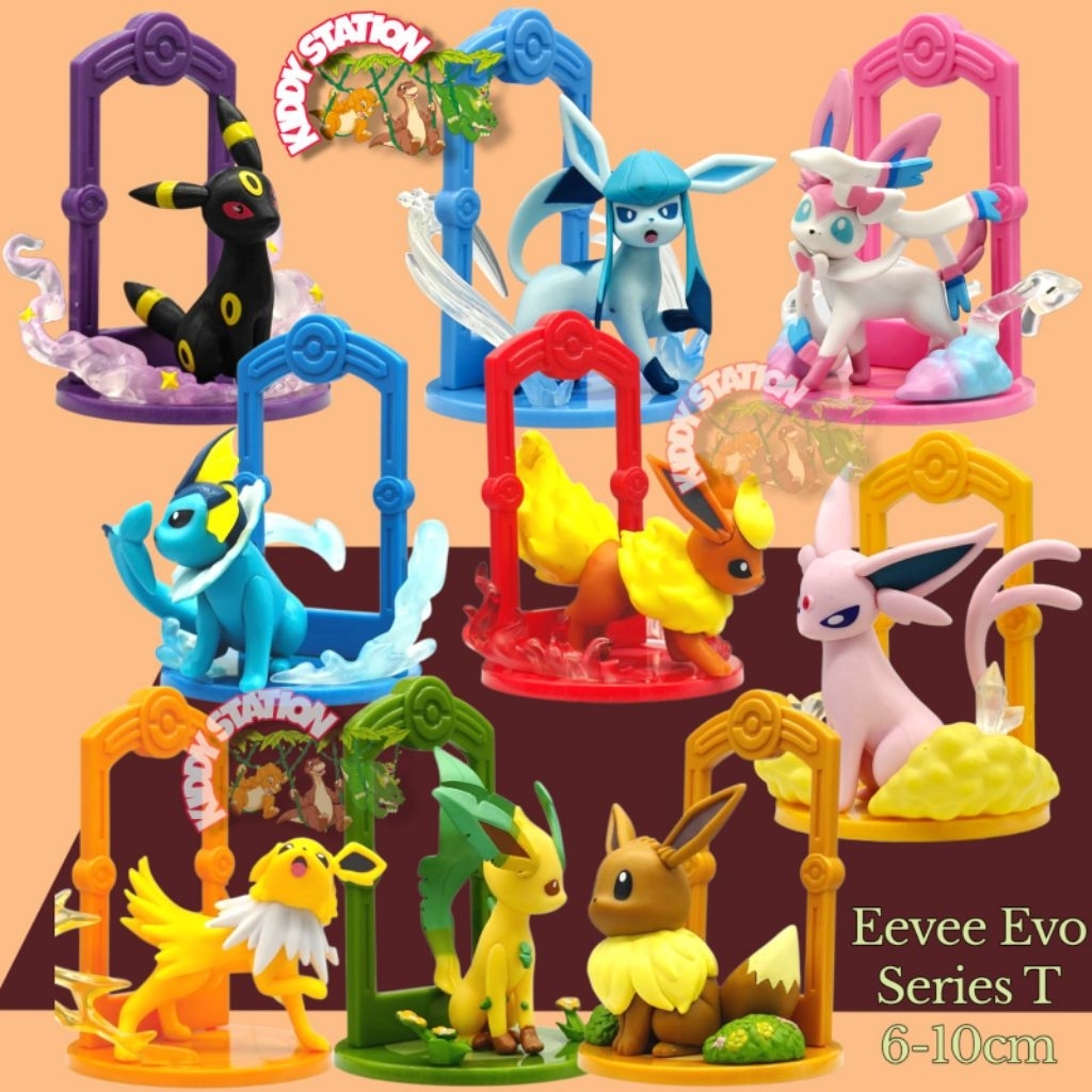 Pokemon Eevee Start Action Figures Eevee Evolution Series Figure ...