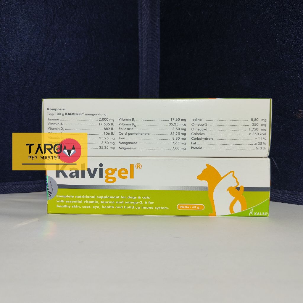 KALBE Kalvigel Vitamin Gel Supplement for Dogs and Cats - 60 Grams ...