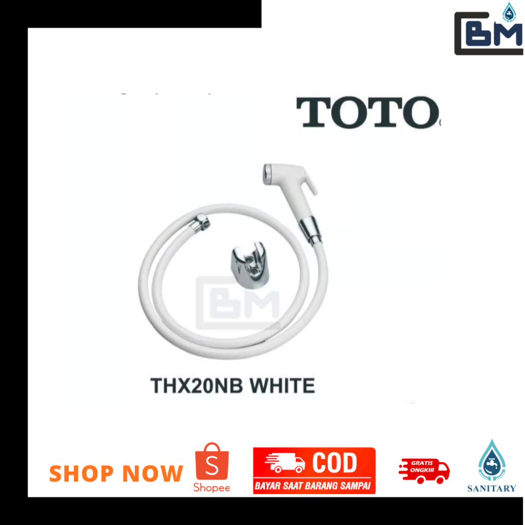 TOTO THX20MCRB SHOWER SPRAY JET SHOWER/ CHROME BIDET SHOWER/ WHITE ...