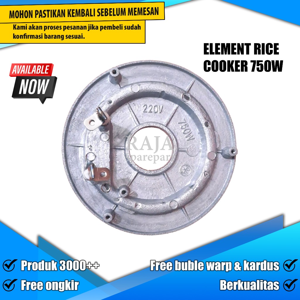ER750 ELEMENT MAGIC COM PLATE BOTTOM ELEMENT/ 750W RICE COOKER ELEMENT ...
