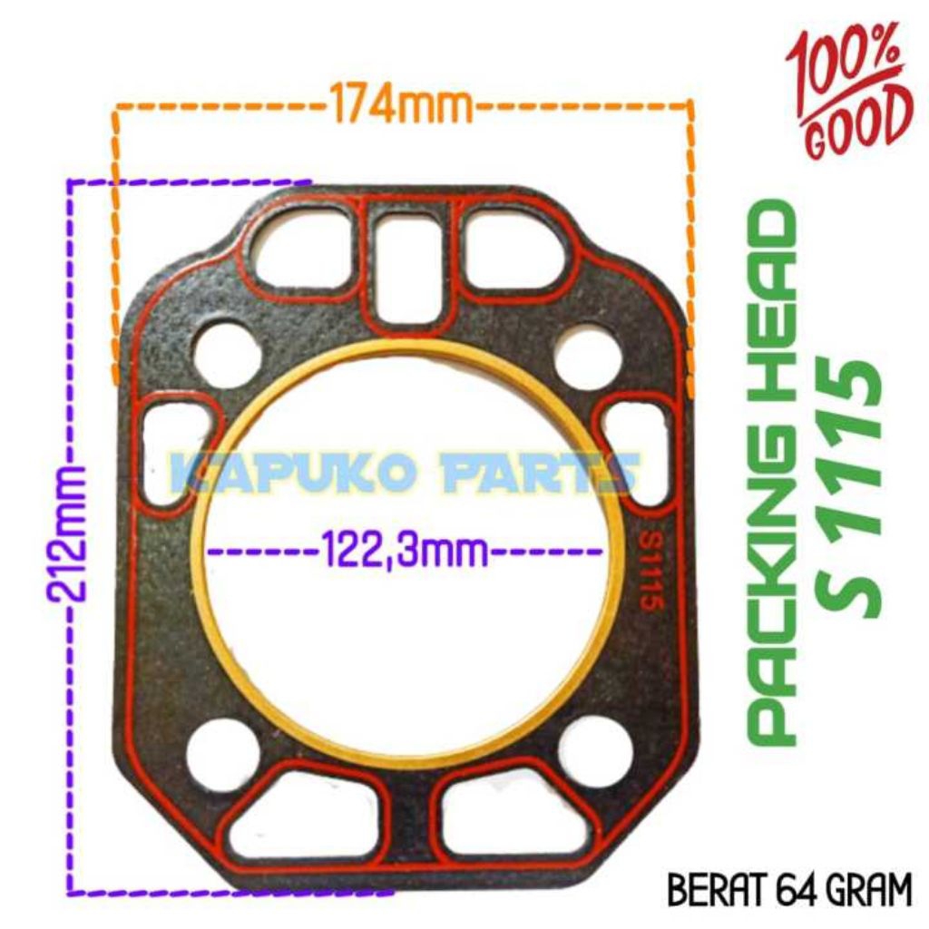 MESIN S1115 Dongfeng 24pk diesel engine head gasket ZS1115 TL1115 S1115 ...