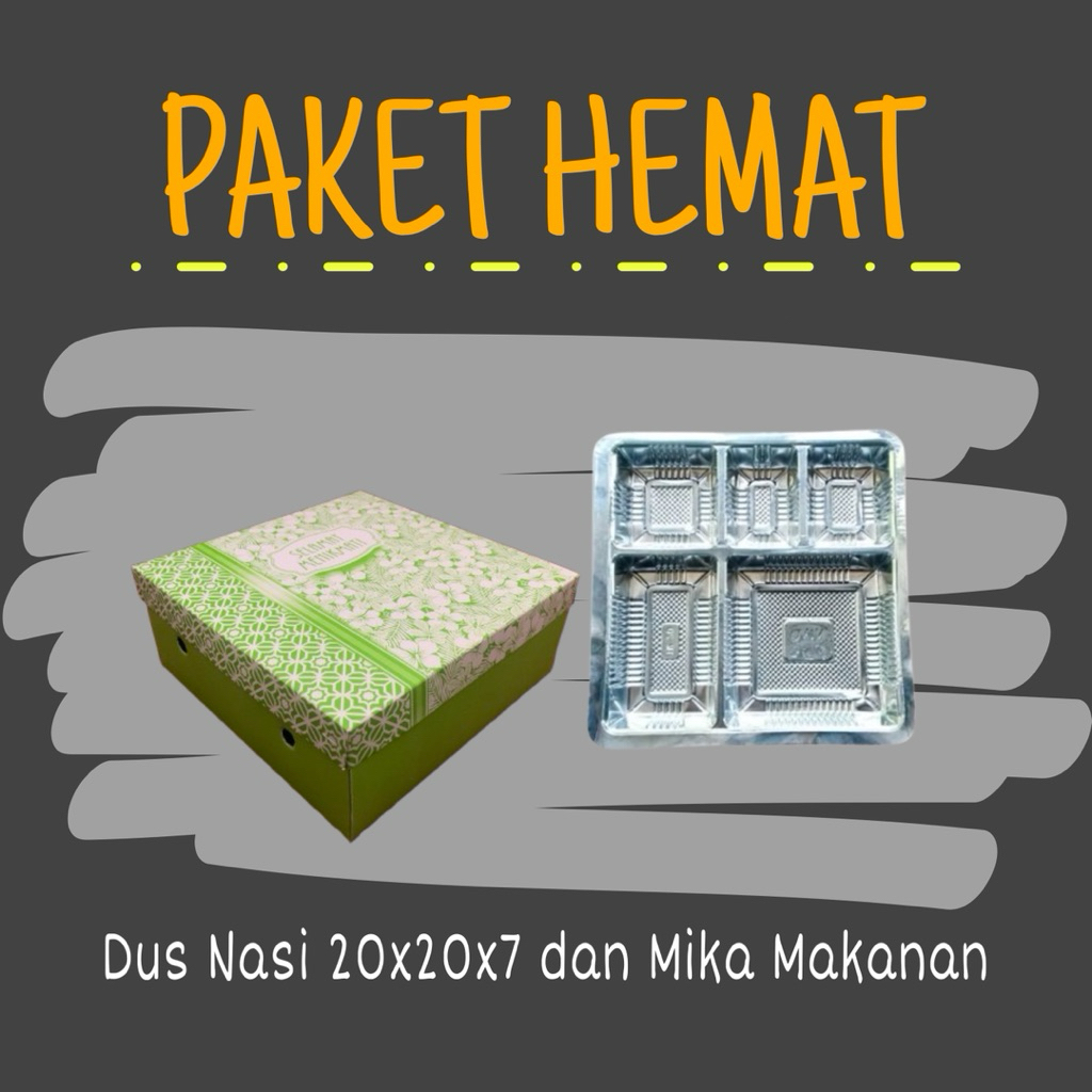 RICE/SNACK AND MICA CARDBOARD PACKAGE 5 SEGMENTS | 20x20x7 rice box ...