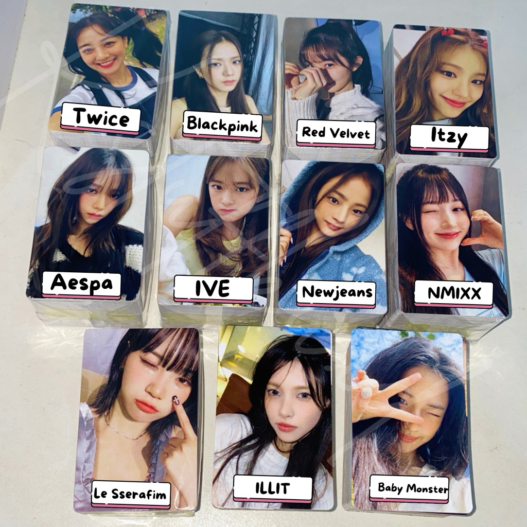 100 Photocard fanmade selca GIRL GROUP most complete free inner sleeve ...