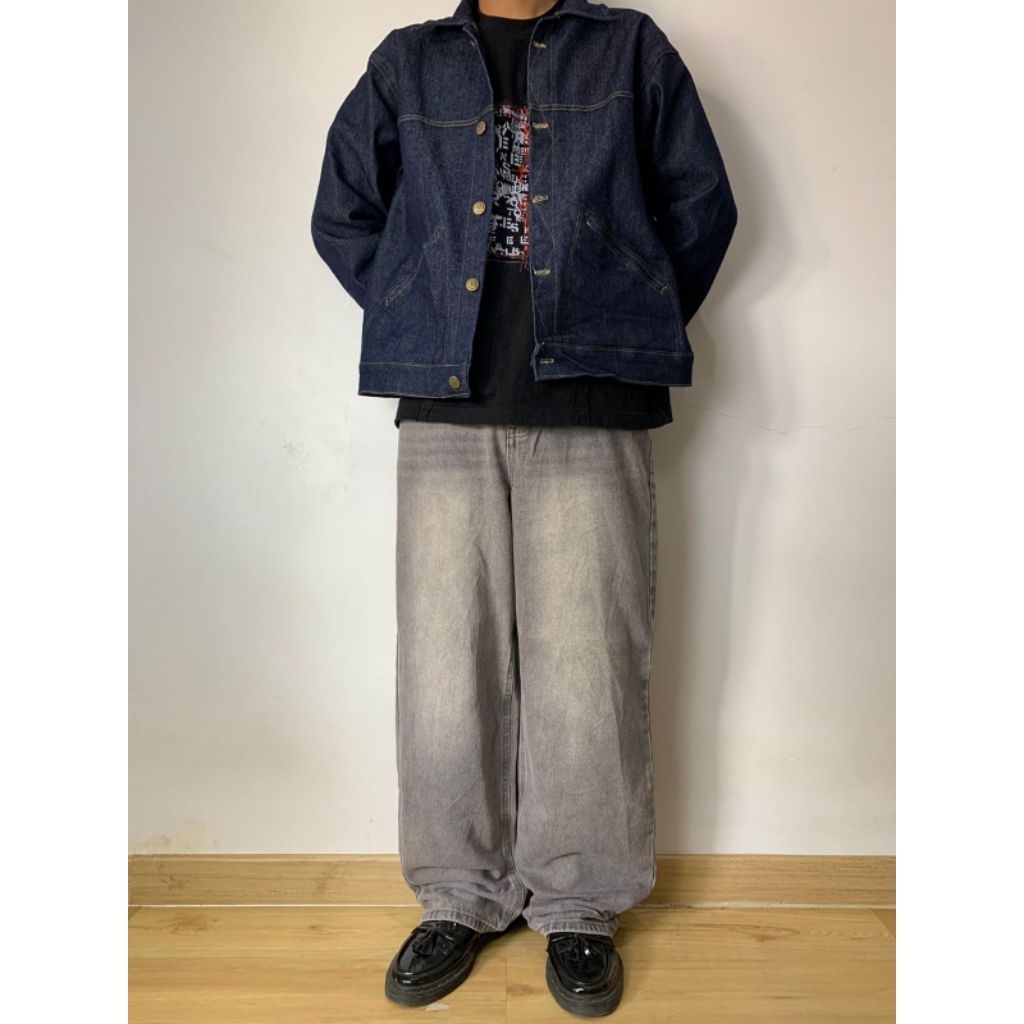 Link co baggy jeans chaakan pants washed | Shopee Philippines