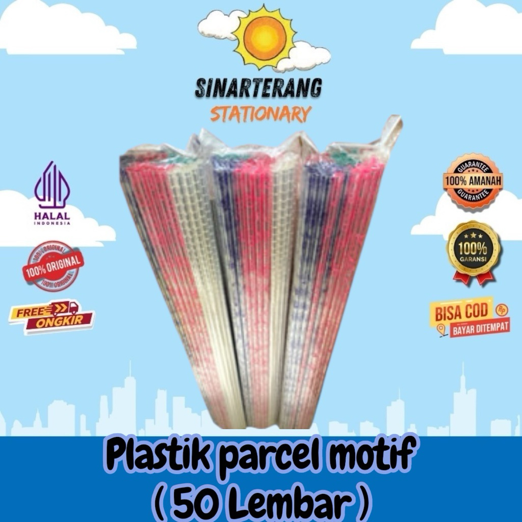 Plain and patterned parcel plastic (50 sheets) | Shopee Philippines