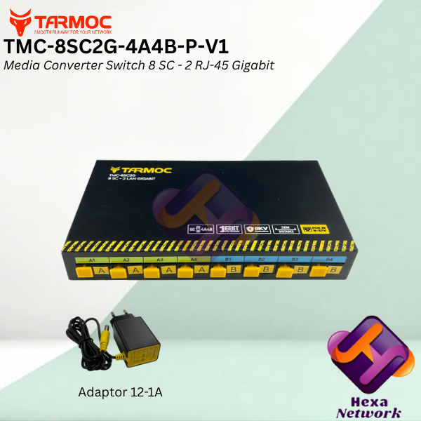 Tarmoc TMC-8SC2G-4A4B-P-V1 | Media Converter Switch 8FO 2LAN / 8 FO 2 ...