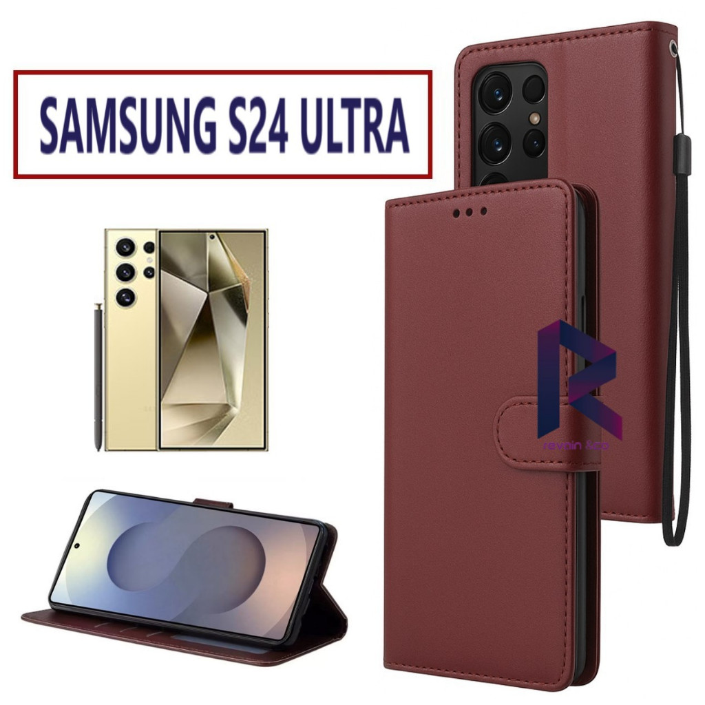 Flip Case SAMSUNG S24 Ultra Premium Elegant with Card Slot, Magnetic ...