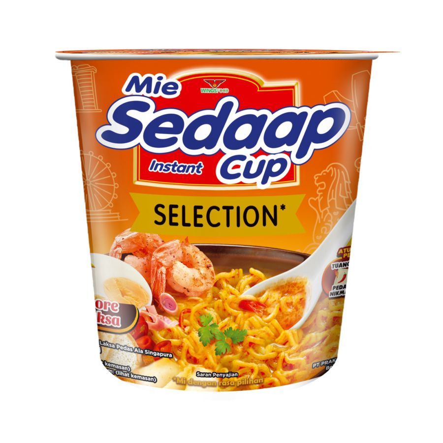 Sedaap Instant Selection Singapore Spicy Laksa Cup 86 grams | Shopee ...