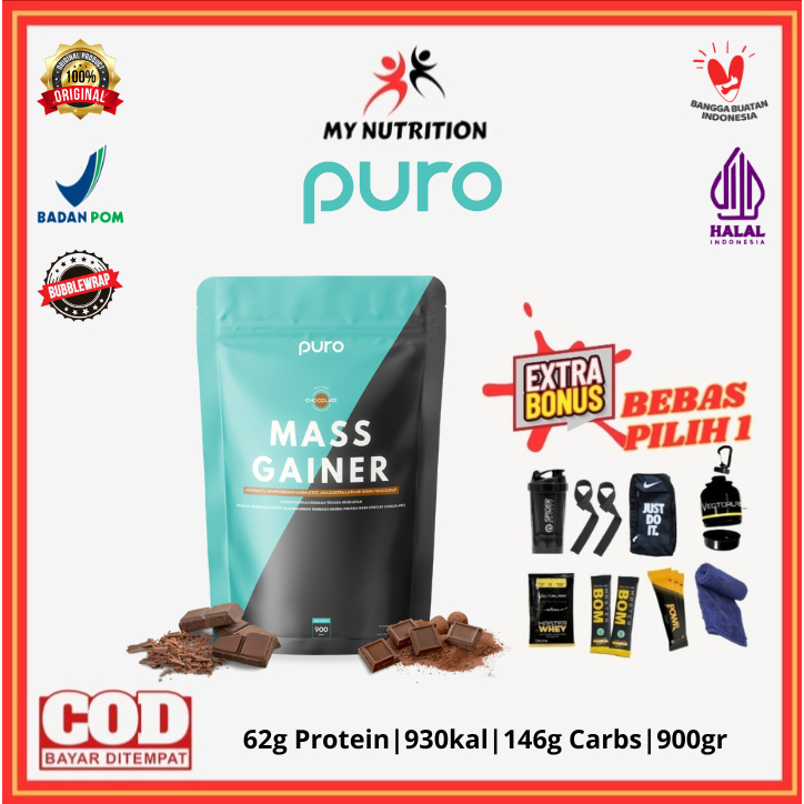 PURO Mass Gainer 2 lb 2 lbs 900 grams Protein Powder Supplement Milk ...