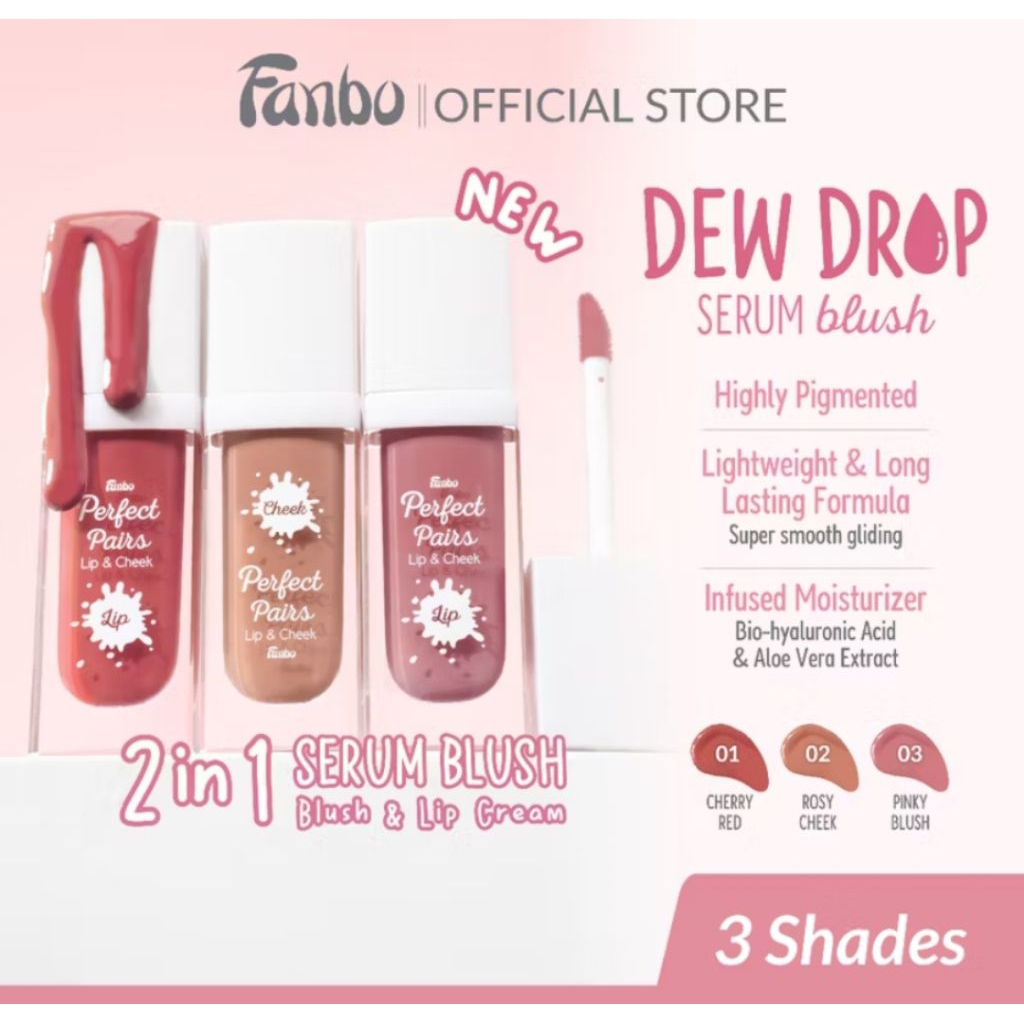 Fanbo Dew Drop Serum Blush On (Lip and Cheeks) Liquid Blush On High ...